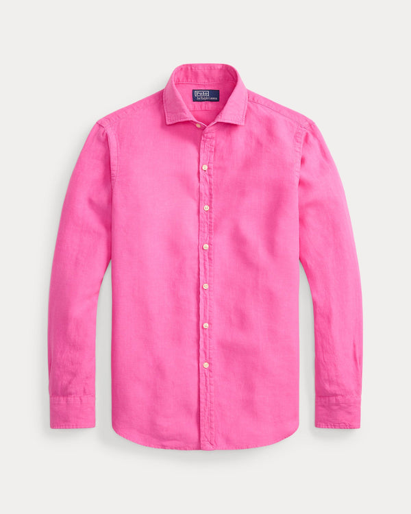 Classic Fit Slub Linen Shirt Baja Pink - Unmatched Kicks