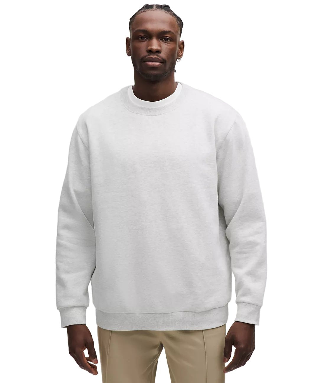 LULULEMON Steady State Crew Heathered Core Ultra Light Grey - Unmatched ...